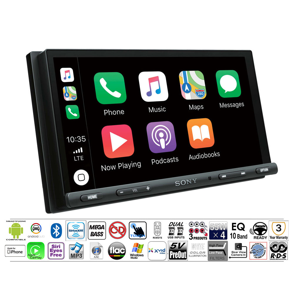 Sony XAV-AX5500 7” Touchscreen Receiver Apple CarPlay/Android Auto Sir ...