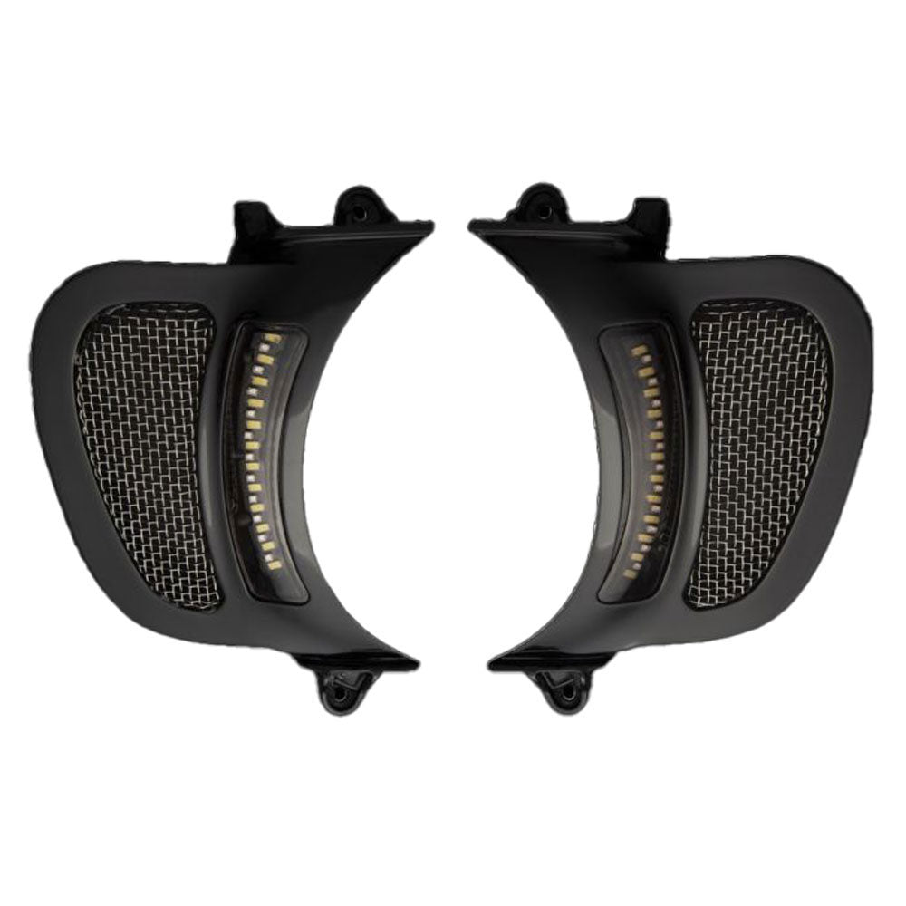Custom Dynamics CD-RG-V-AW2-BB LED Vent Inserts with Auxiliary Turn Si ...