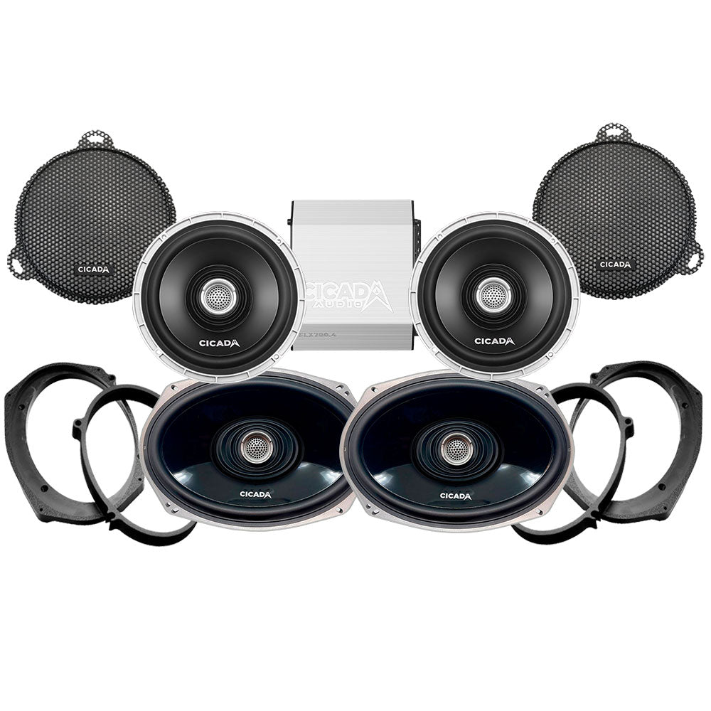 Cicada Audio CX Stage 4 Plug & Play Amp and Speaker Package For 2014-2 ...