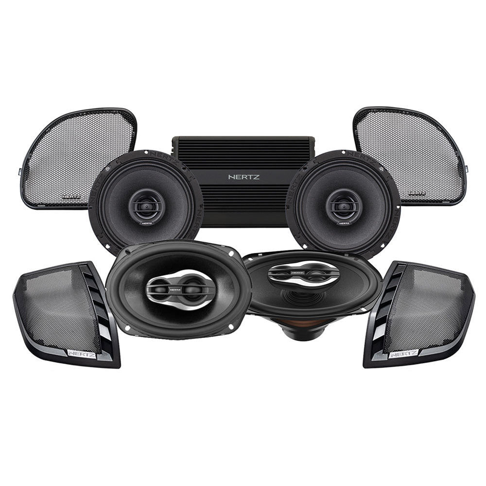 Hertz Stage 4 Plug & Play Amp and Speaker Package For 2015-2023 Harley ...
