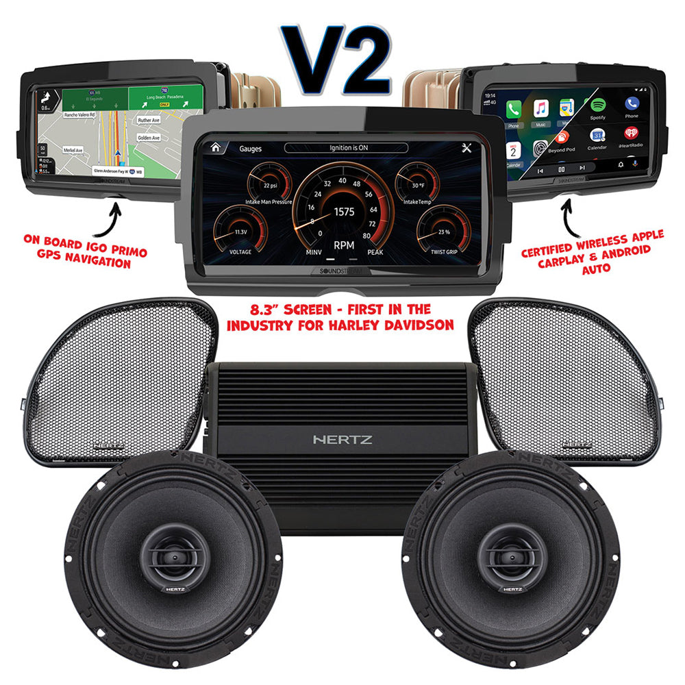 Hertz Stage 2 Plug & Play Amp And Speaker Package With SoundStream V2 ...