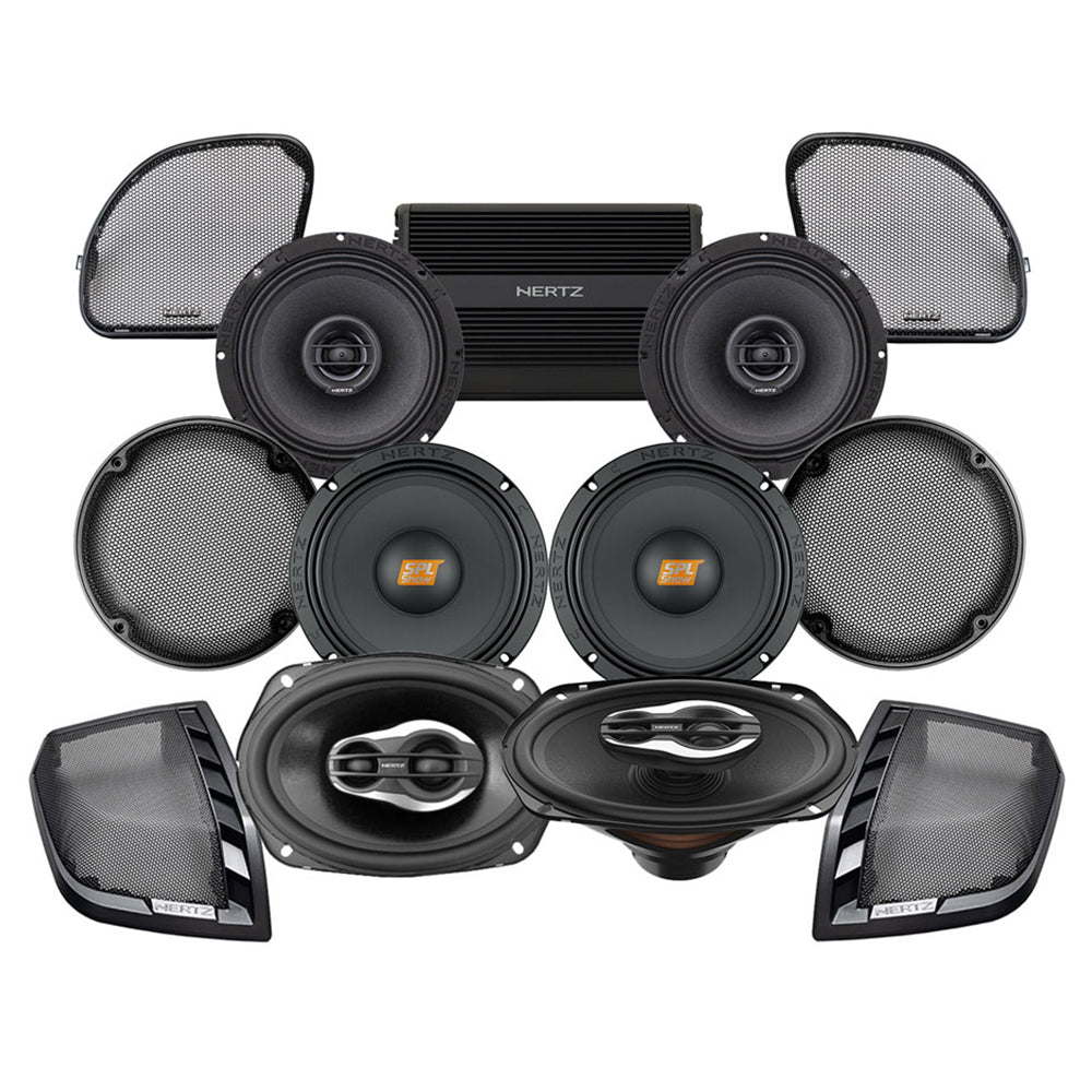 Hertz Stage 6 Plug & Play Amp and Speaker Package For 2015-2024 Harley ...