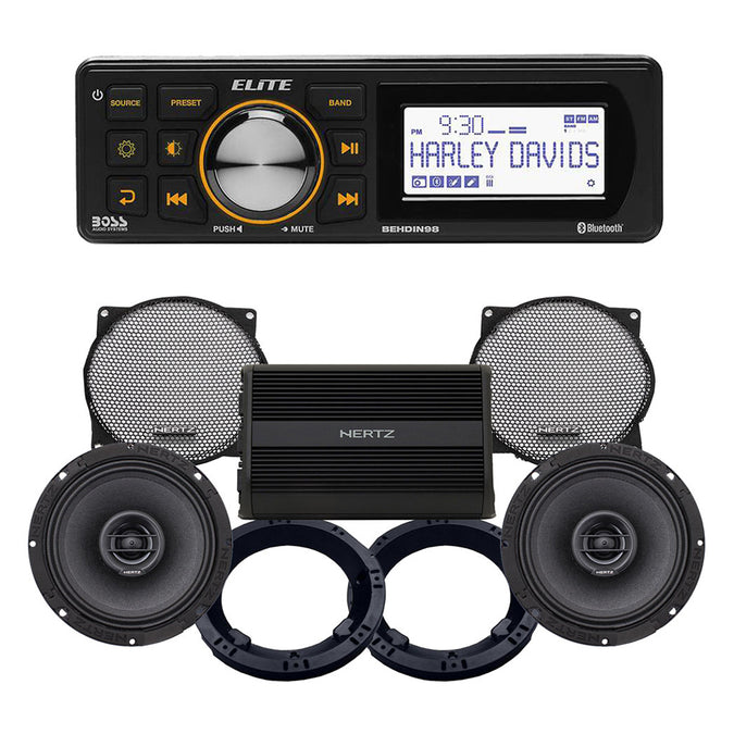 Hertz Stage 2 Plug & Play Amp And Speaker Package With Boss Elite BEHD ...