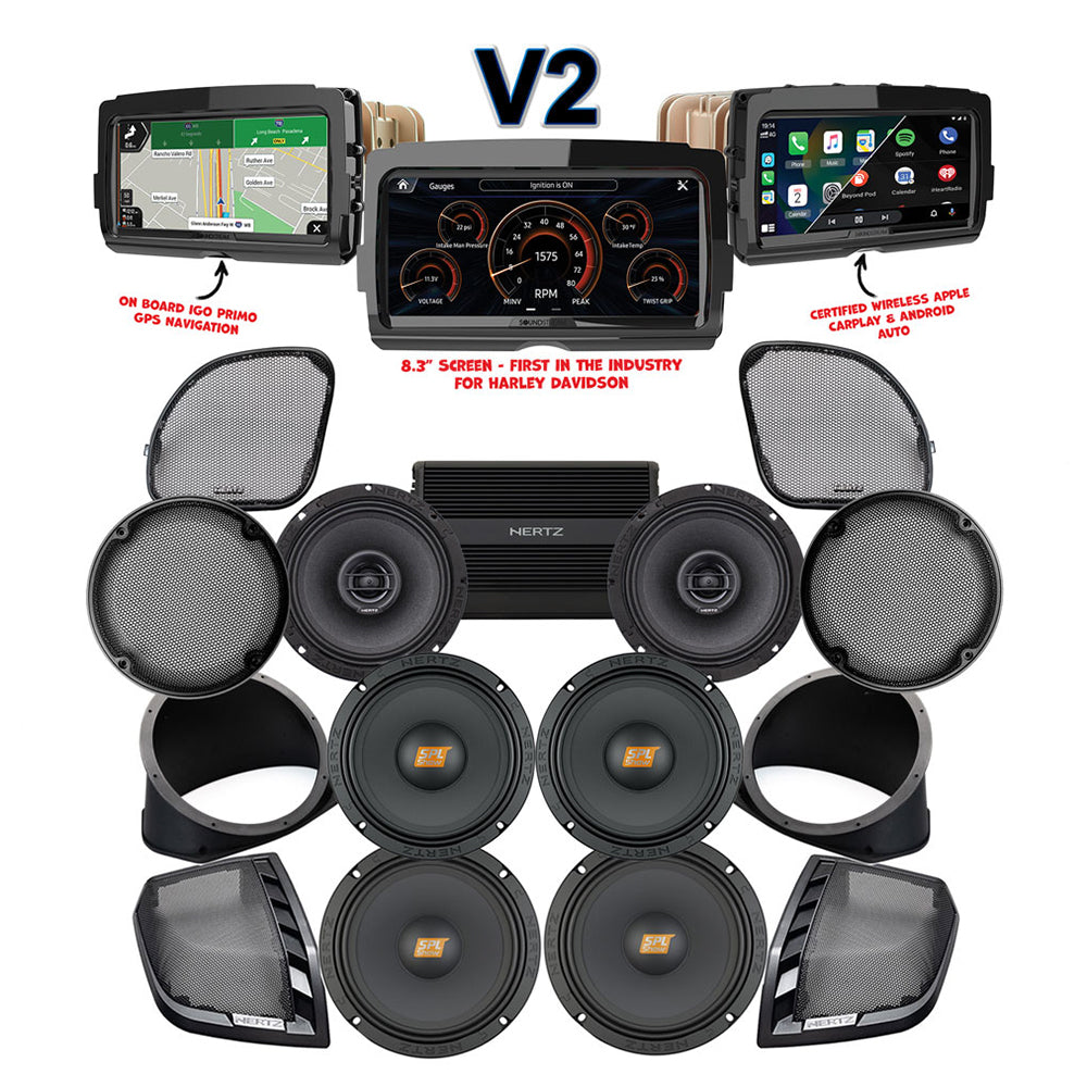 Hertz Stage 6 Plug & Play Amp and Rear 8" Speaker Package + Adapters w ...